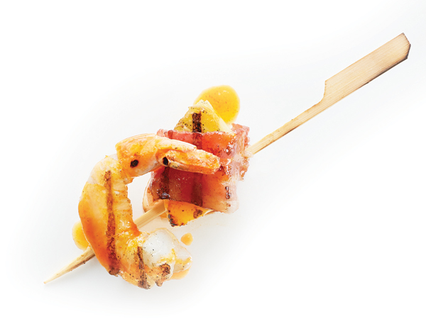 Bacon-Wrapped Shrimp with Pineapple Tidbits | Hy-Vee