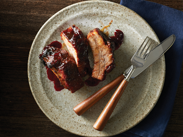 Smoky Baby Back Ribs with Blackberry Barbecue Sauce | Hy-Vee