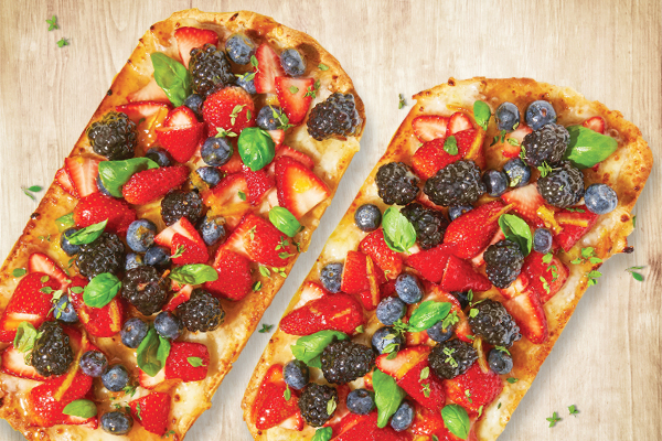 Herbed Berry Flatbread Pizzas | Hy-Vee