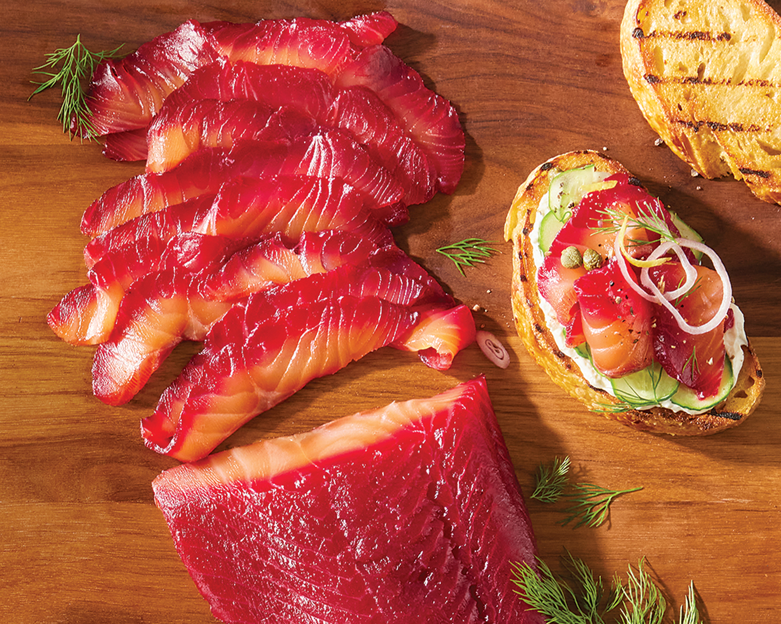 Beetroot-and-Gin Cured Salmon | Hy-Vee