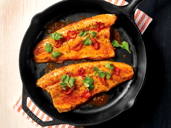 Orange Trout with Garlic and Herbs | Hy-Vee