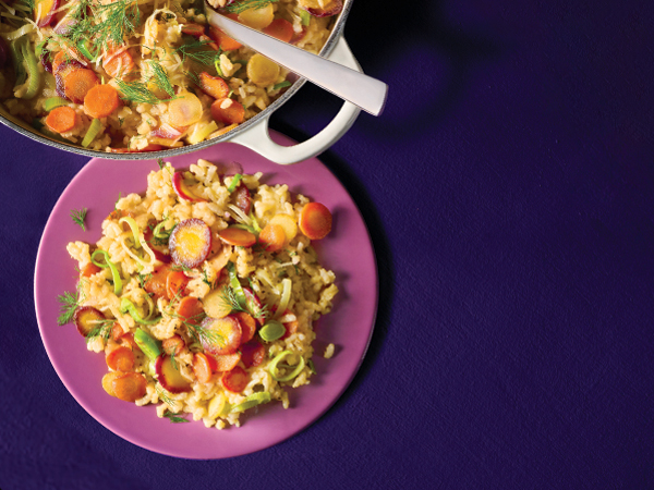 Dutch Oven Leek and Carrot Risotto | Hy-Vee