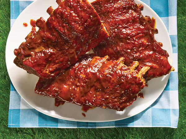Grilled Pork Ribs with Cola Barbecue Sauce | Hy-Vee