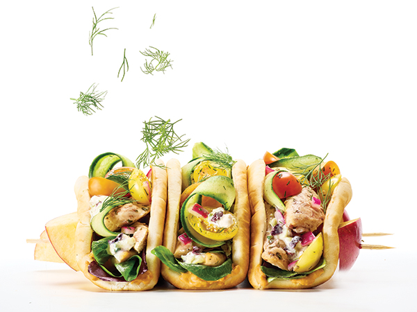 Sheet Pan Greek Chicken Gyro Wraps | Hy-Vee