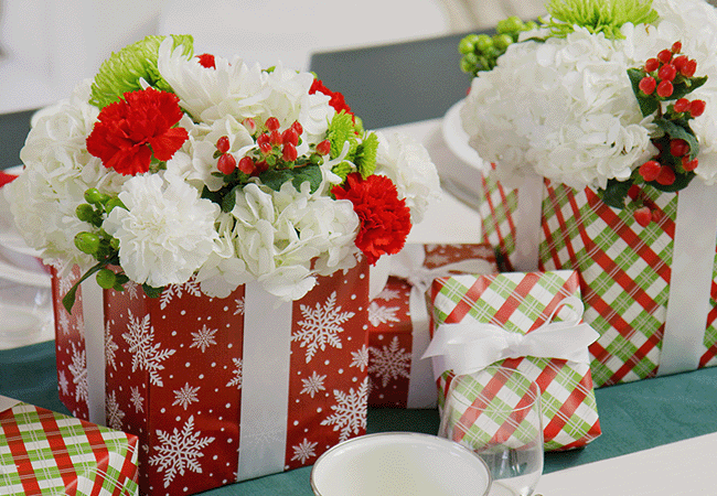Photo Cube Centerpiece Ideas DIY Wooden Box Centerpiece Sawdust