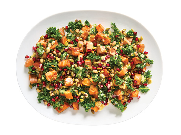 Roasted Sweet Potato Salad with Tahini Maple Dressing | Hy-Vee