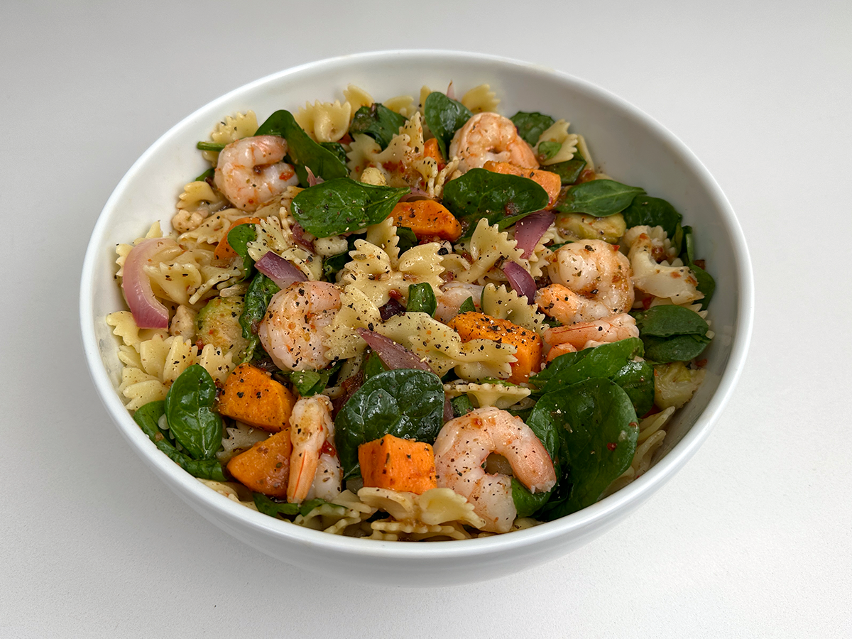 Warm Winter Pasta-and-Shrimp Salad | Hy-Vee