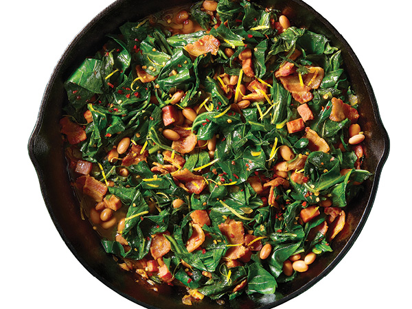 Spicy Collard Greens with Pinto Beans | Hy-Vee