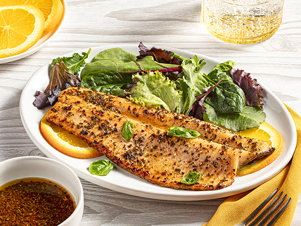 Pan-Seared Trout with Herb Sauce | Hy-Vee