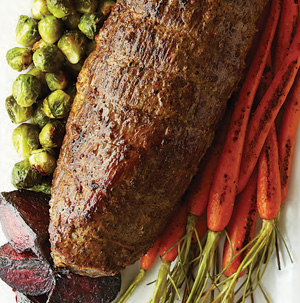 Chef Anne Cort's Eye of Round Roast with Roasted Root Vegetables | Hy-Vee