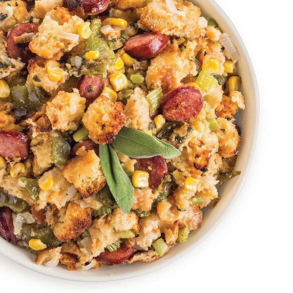 Spicy Andouille Cornbread Stuffing | Hy-Vee